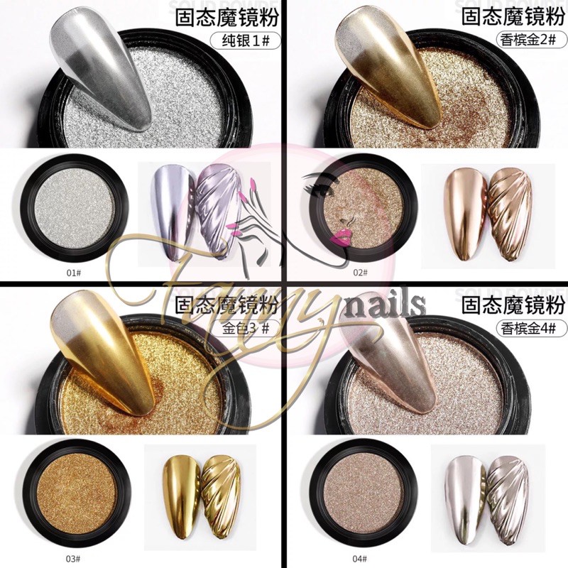 Jual NAIL CHROME POWDER COMPACT JAPAN NAILS STYLE / bubuk chrome gold ...