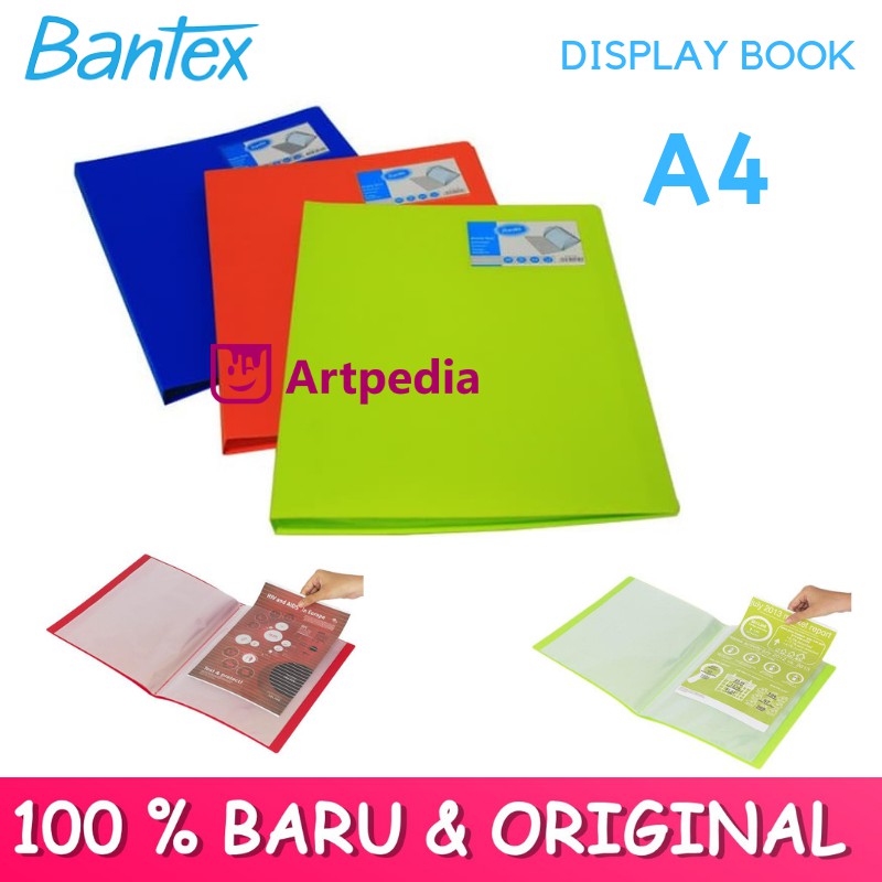 Jual Bantex Clear Holder A4 20 Pocket / Clear Holder A4 Bantex - Hijau ...