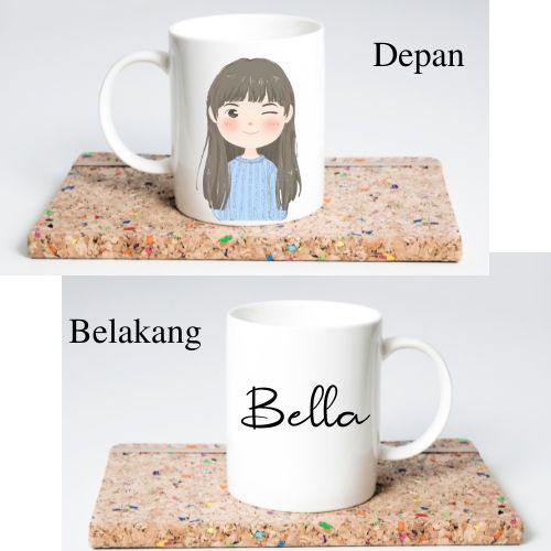 Jual Mug Gelas Custom Nama Gambar Lucu Avatar Hadiah Souvenir | Shopee ...