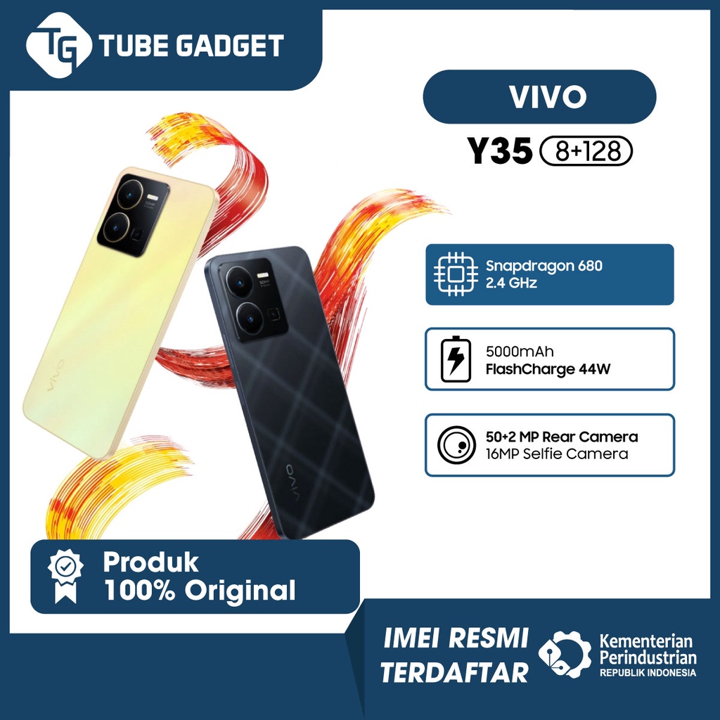 Jual Vivo Y35 8/128GB Garansi Resmi 1 Tahun (INSTAN SAME DAY) | Shopee Indonesia