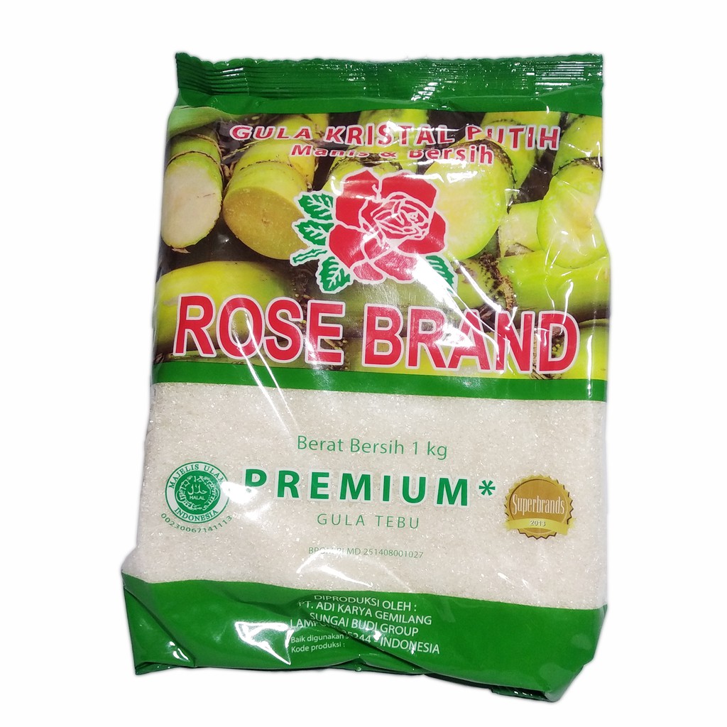 Jual GULA KRISTAL PUTIH ROSE BRAND PREMIUM 1 KG | Shopee Indonesia