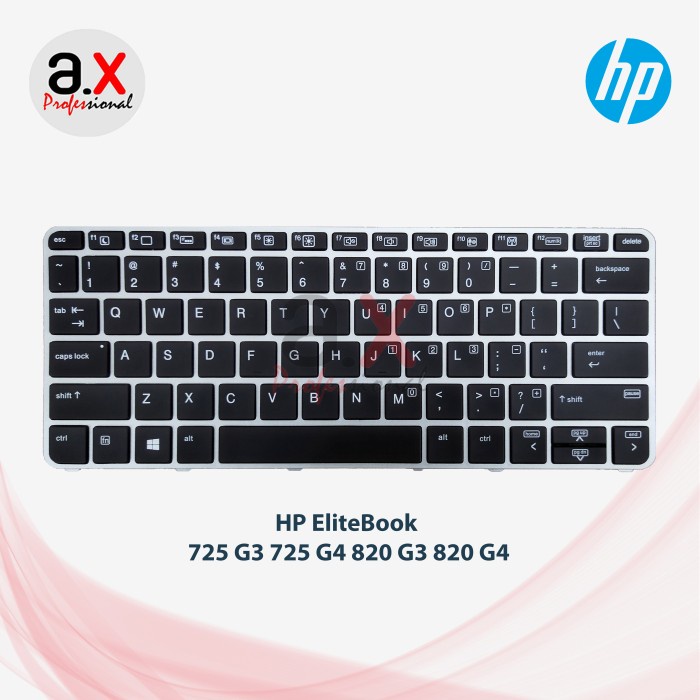 Jual Keyboard HP EliteBook 725 G3 725 G4 820 G3 820 G4 - Backlight ...