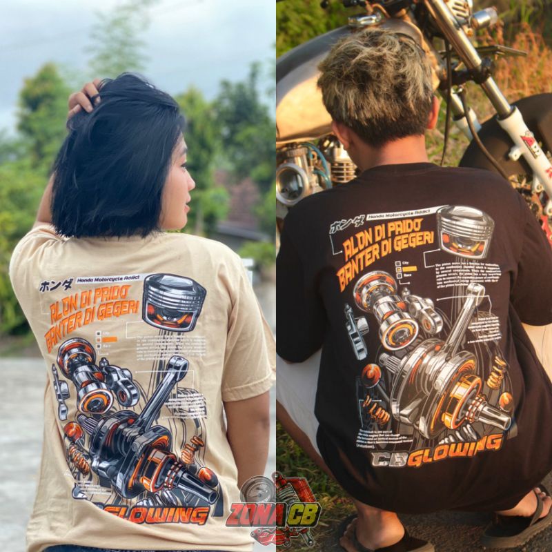 Jual kaos cb glowing original / kaos honda gank keren murah / cb boruto ...