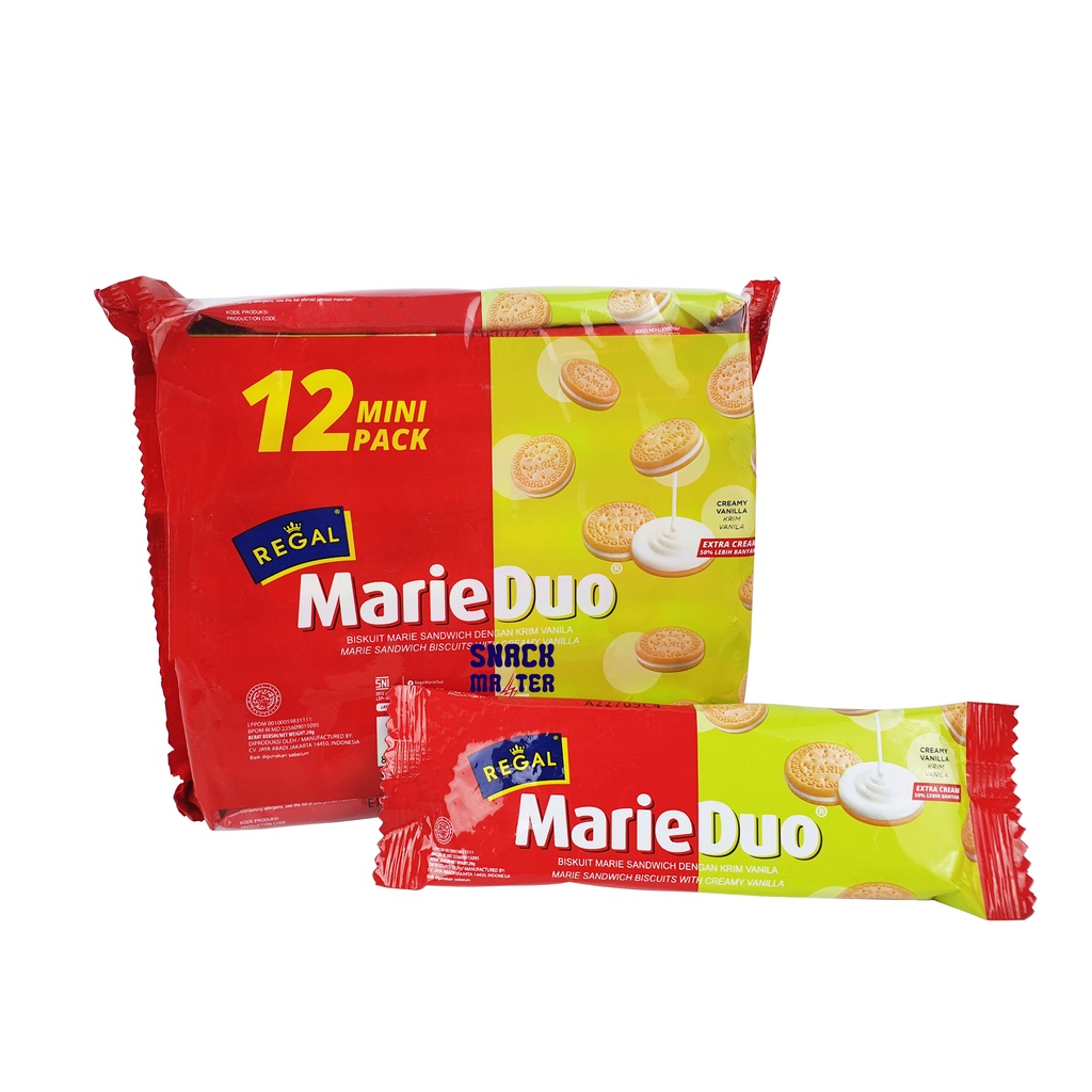 Jual Marie Duo Biskuit Marie Regal Pack - Netto 12 bks x 20 gr | Shopee ...