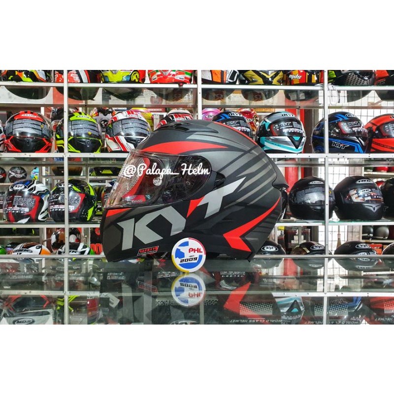 Jual Helm KYT Falcon FR Radiant Black Matt Red - Dijamin 100% ORI dan ...