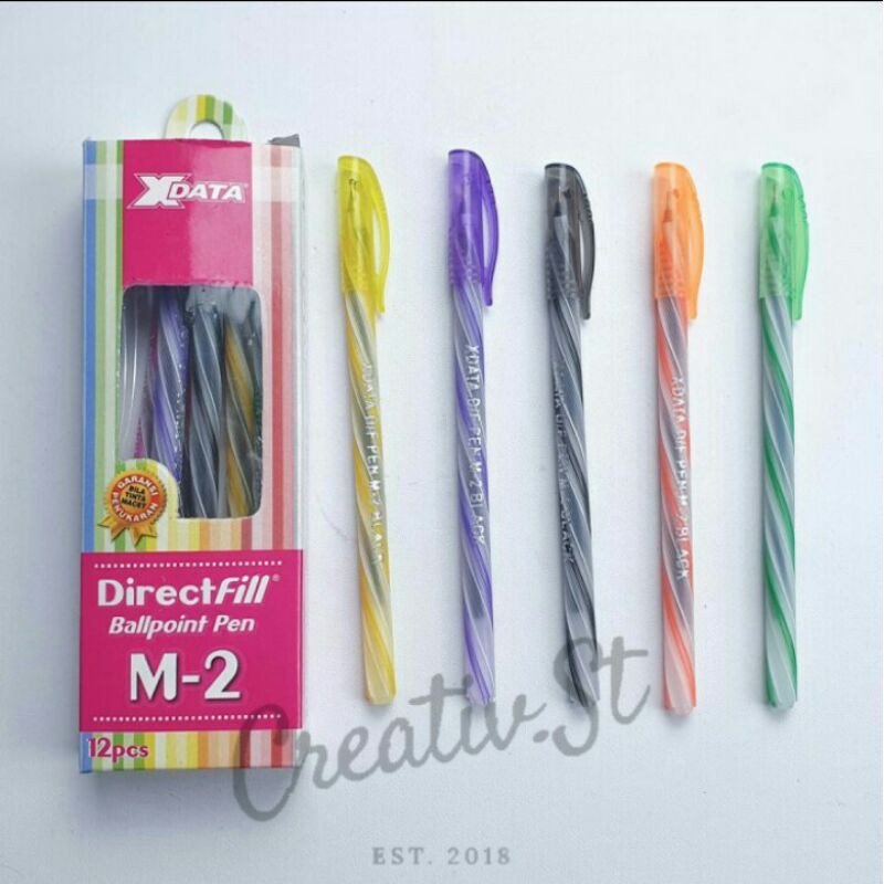Jual Bolpen Ulir Spiral Xdata M2 Ballpoint Pen | Shopee Indonesia