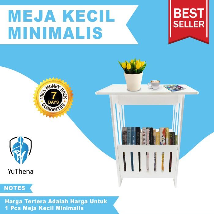 Jual Meja Tamu Meja Kecil Meja Kopi Rak Buku Putih Minimalis | Shopee ...