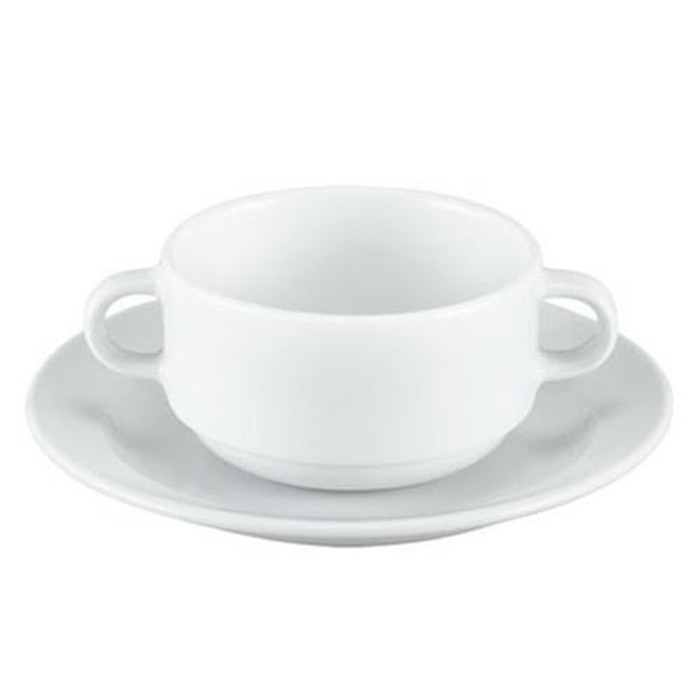 Jual Mangkuk Sup Keramik Kuping Zuppa mangkok Soup Bowl putih hitam ...