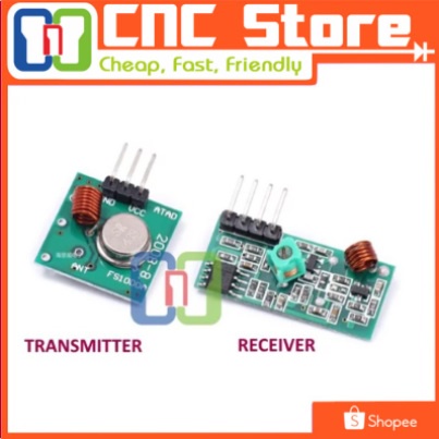 Jual [NET-0003] 433MHZ RF WIRELESS TRANSMITTER & RECEIVER PAIR MODULE ...