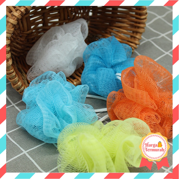 Jual Harga Termurah - H1023 Spons Mandi Jaring / Bath Puff / Rainbow ...