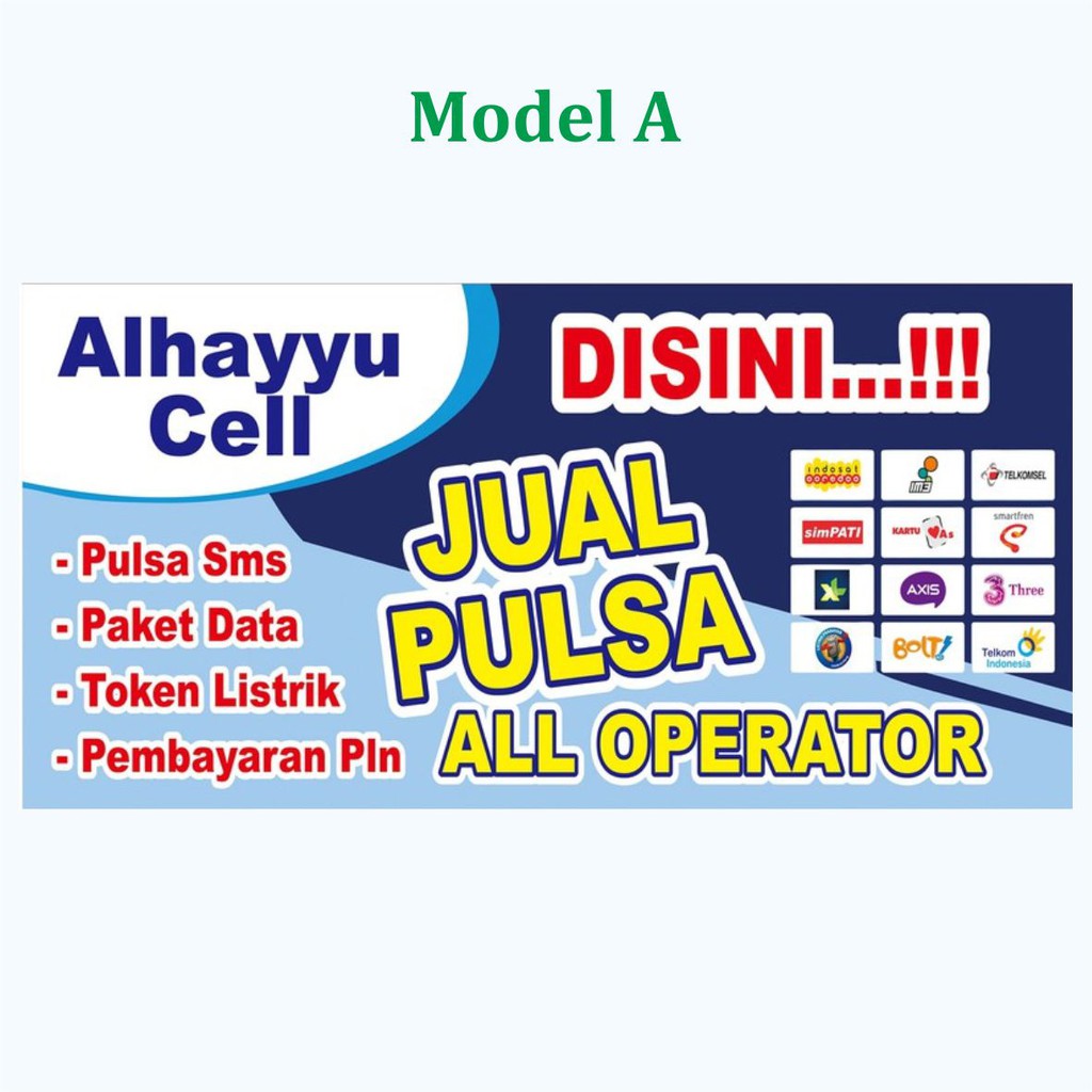 Jual Spanduk / Banner / Backdrop Konter pulsa, Custom | Shopee Indonesia