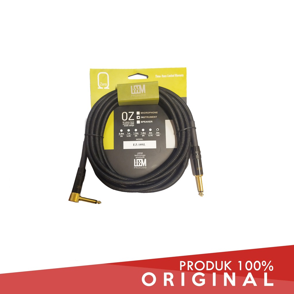 Jual GUITAR CABLE LEEM EZ 10 SL (3M) | Shopee Indonesia