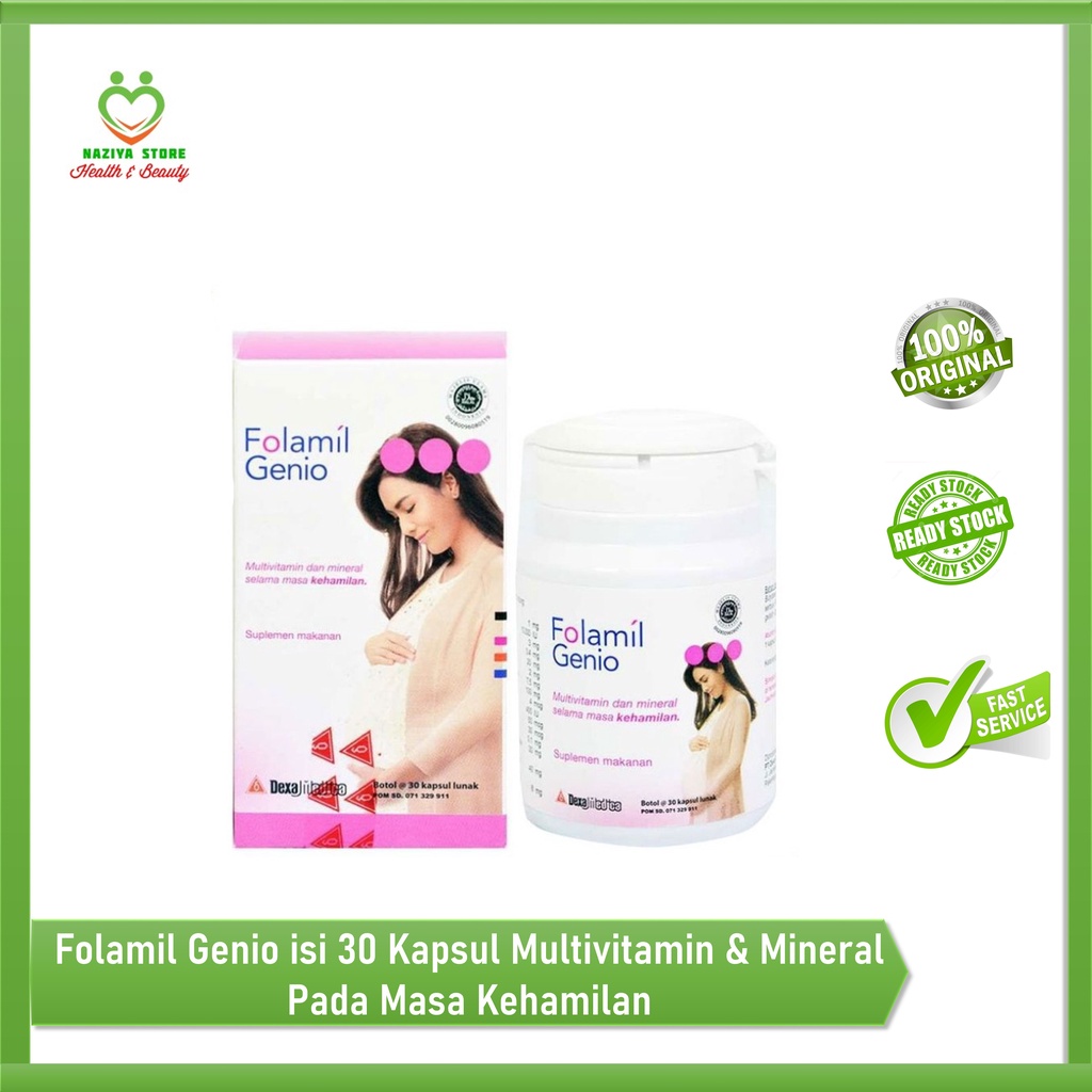 Jual FOLAMIL GENIO 30 Kapsul/Suplemen Kehamilan/Ibu Hamil/DHA ...