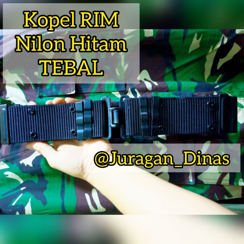 Jual KOPEL RIM HITAM PDL KAIT BESI NILON TEBAL STD TNI POLRI | Shopee ...