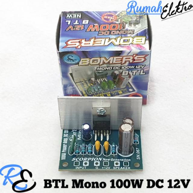 Jual Kit Power Amplifier DC 100W 100 watt BTL 12 Volt Bomer's | Shopee Indonesia