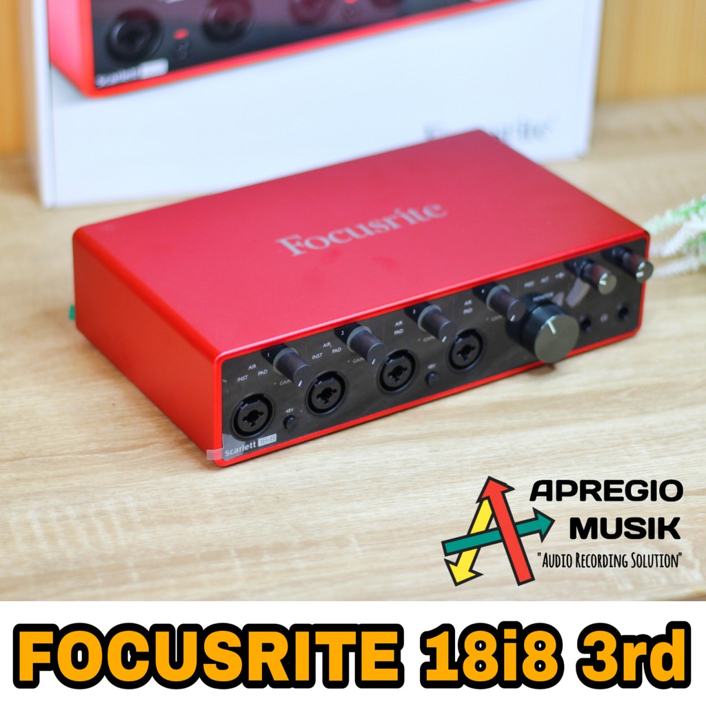 Jual Focusrite Scarlett 18i8 3rd Gen ORIGINAL Garansi Resmi Soundcard ...