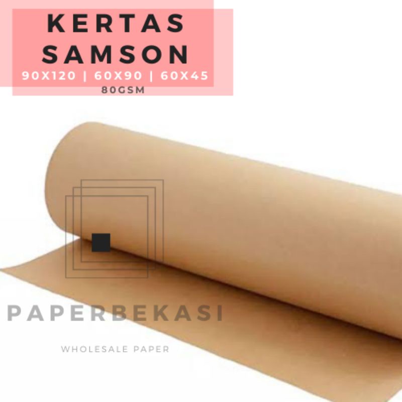 Jual Kertas Samson Paper Craft Kraft Coklat Tebal Packing Bungkus ...
