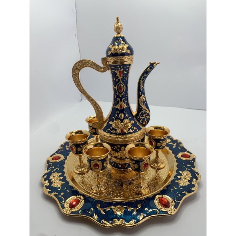 Jual GELAS SET TURKEY ALUMINIUM GELAS SET EROPA DESIGN | Shopee Indonesia