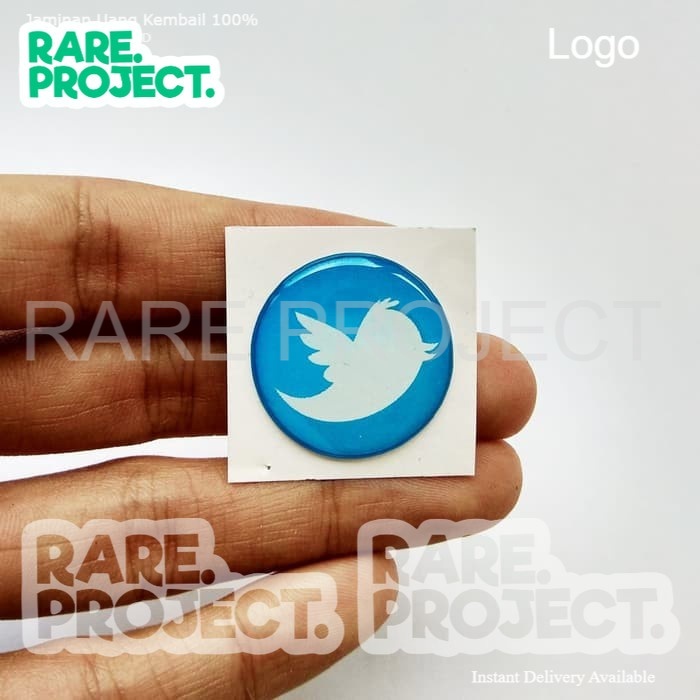 Jual TWITTER Emblem Stiker Resin Aksesoris Casing PC dan laptop MURAH ...