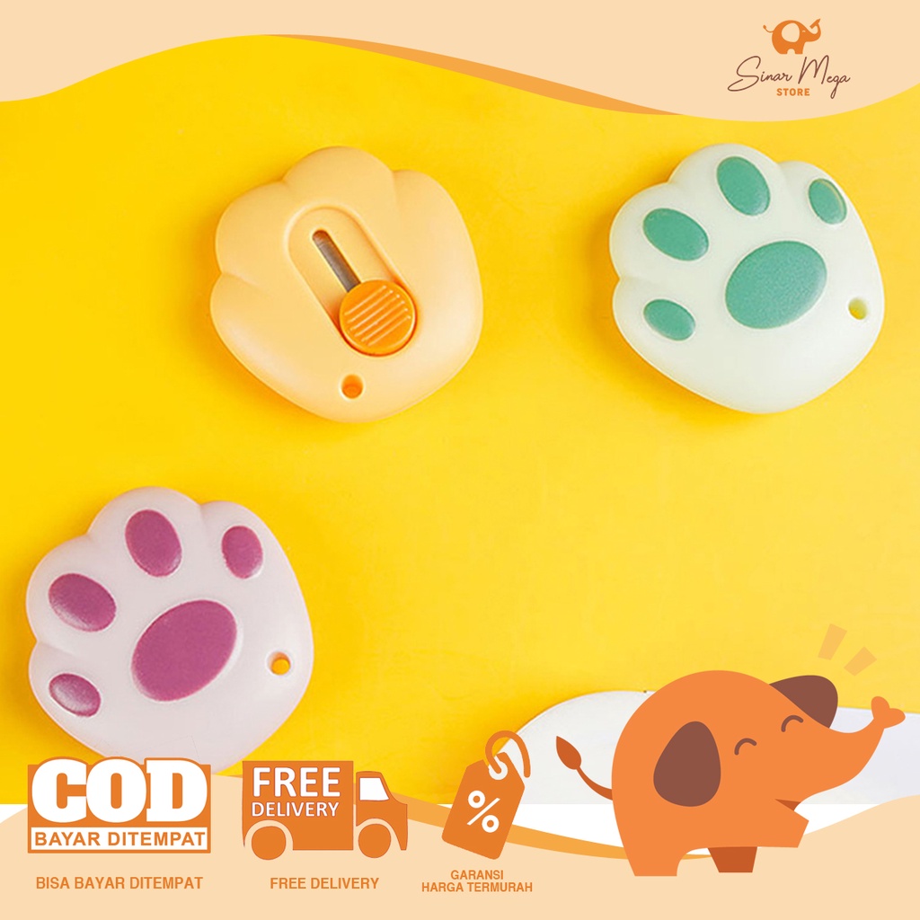 Jual Cute Paw Paper Cutter Mini / Kater Mini Kecil Tajam Lucu Unik ...