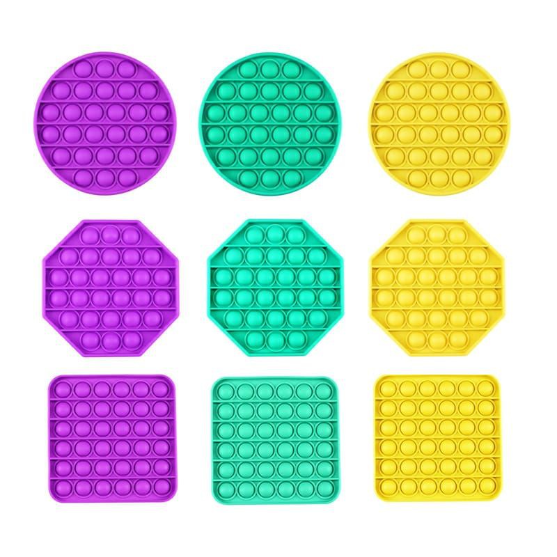 Jual Pop it Fidget Toy Silicone Push Pop Bubble Sensory Octagon Orange ...