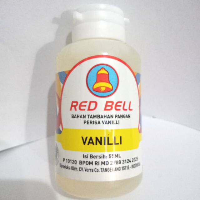 Jual VANILI CAIR PERISA VANILI CAIR MERK RED BELL 55 ML | Shopee Indonesia