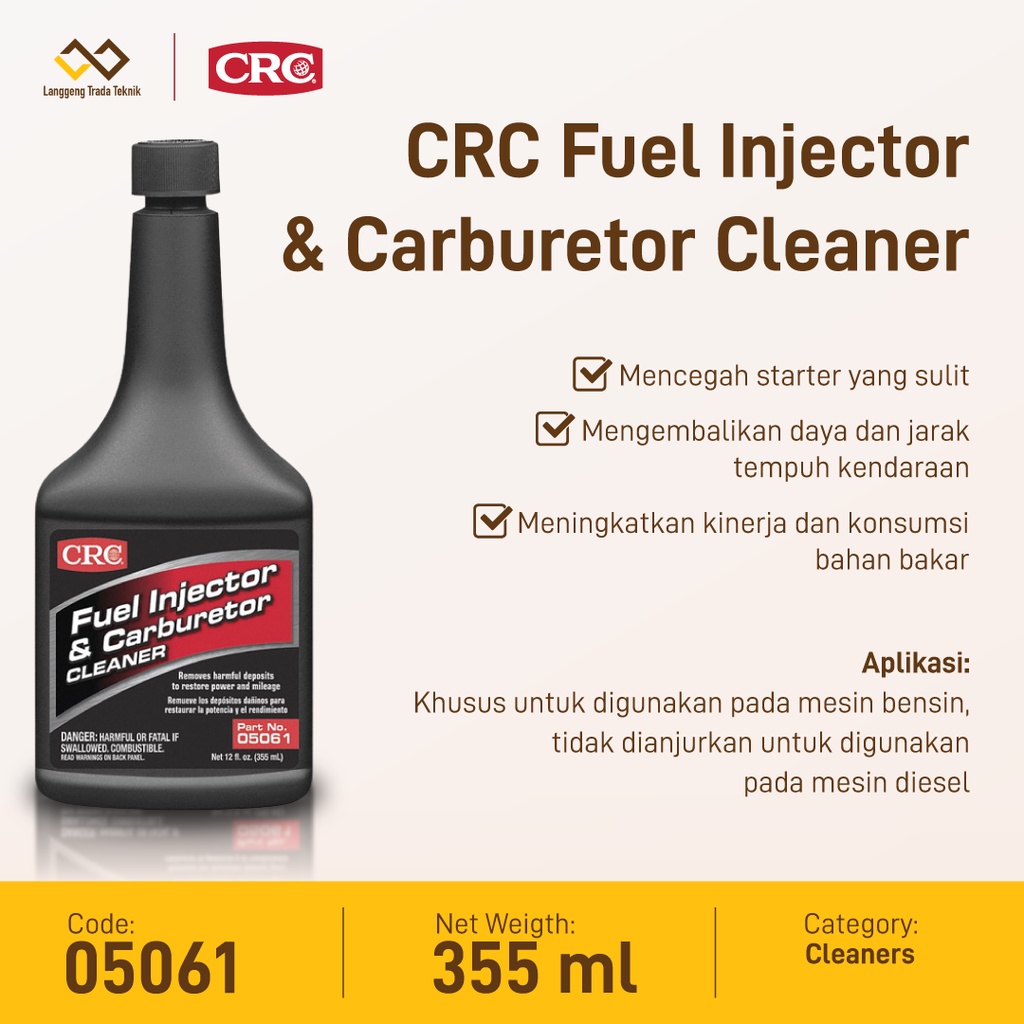 Jual CRC Fuel Injector & Carburetor Cleaner - 05061 | Shopee Indonesia