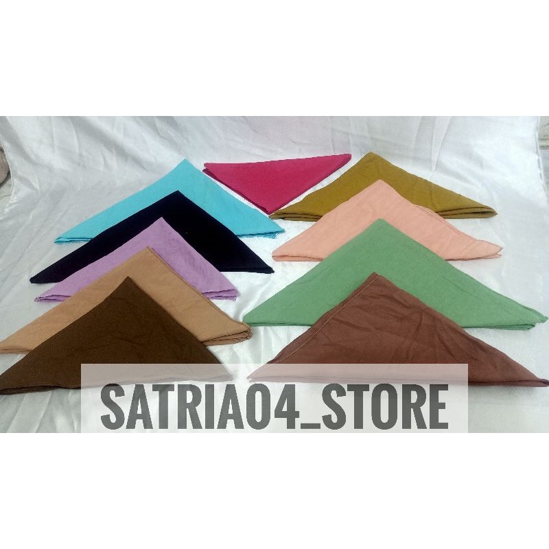 Jual slayer segitiga polos manasik haji/segiempat bandana slayer ospek ...