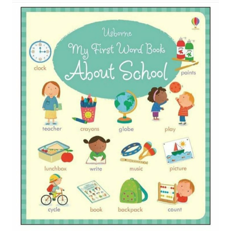 Jual Usborne My First Word Book About School (Board Book) | Shopee ...