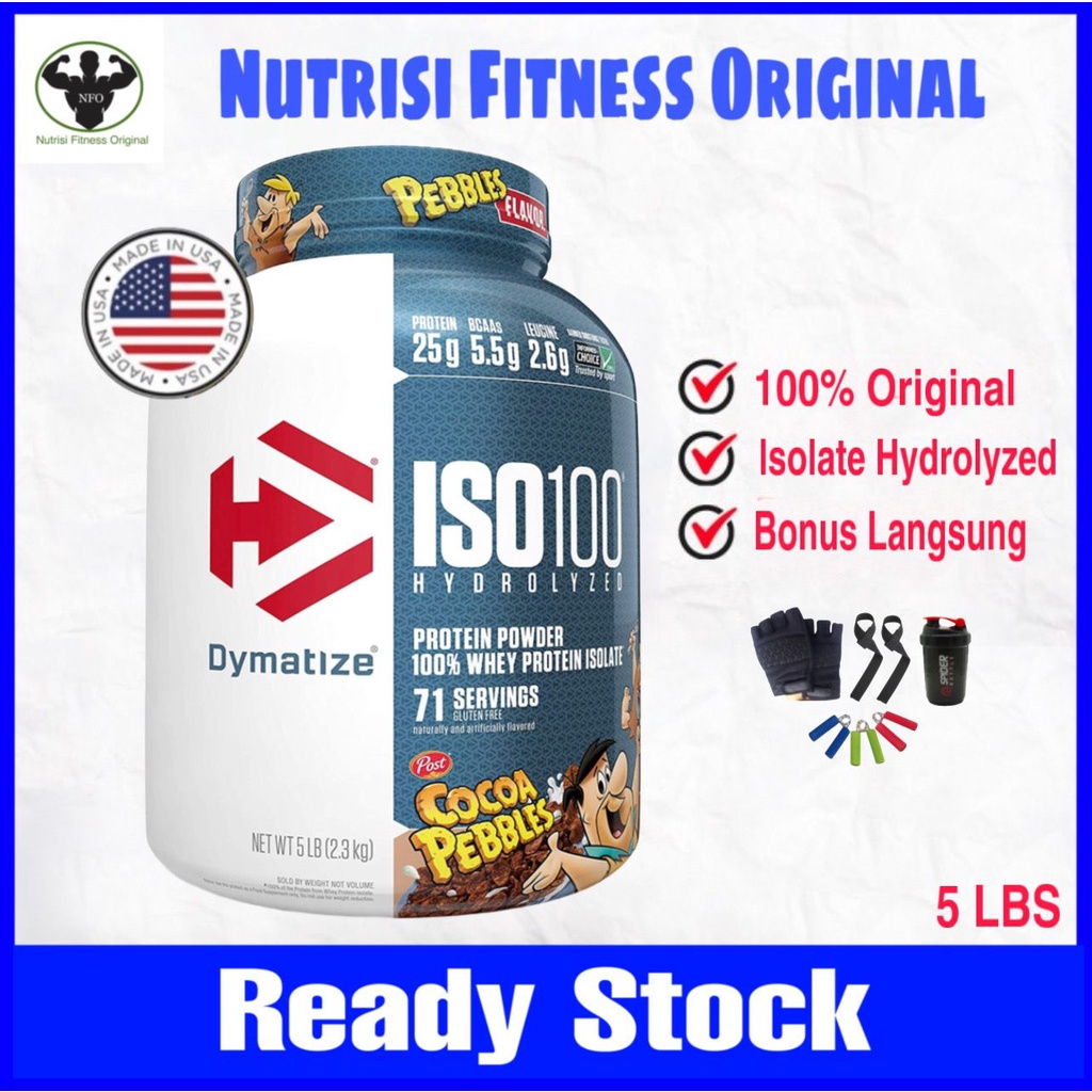 Jual Dymatize Iso 100 Hydrolyzed 100 Whey Protein Isolate 5 Lb