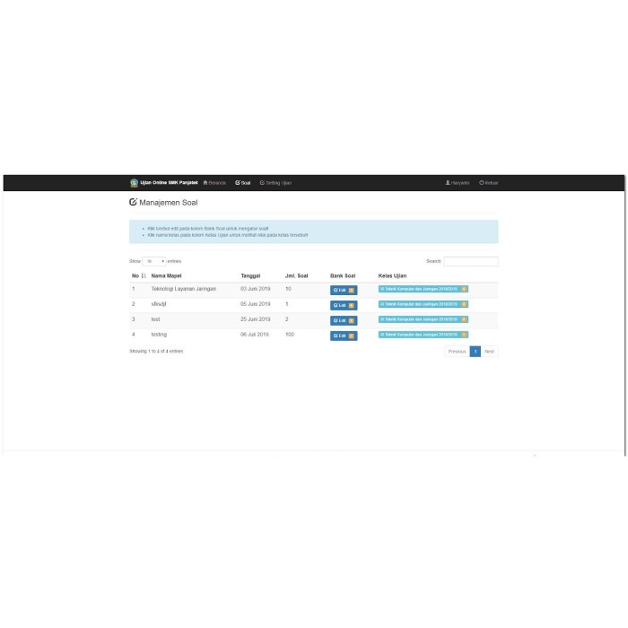 Jual Aplikasi Ujian Online SMK Berbasis Web PHP | Shopee Indonesia