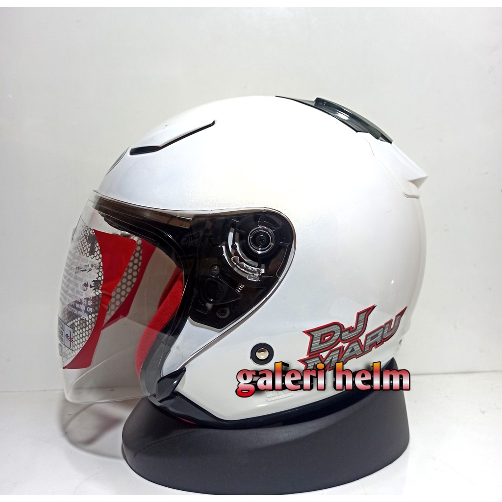 Jual HELM KYT DJ MARU WHITE|PUTIH POLOS|KYT HALF FACE | Shopee Indonesia