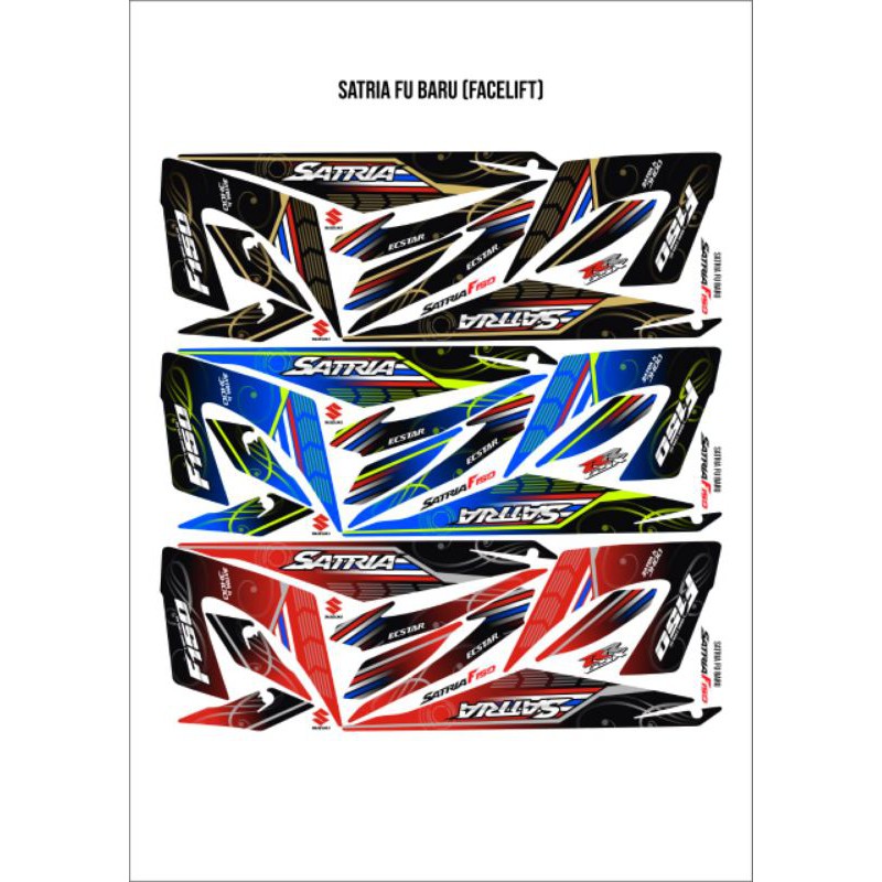 Jual Striping Variasi Satria FU new facelift ecstar | Shopee Indonesia
