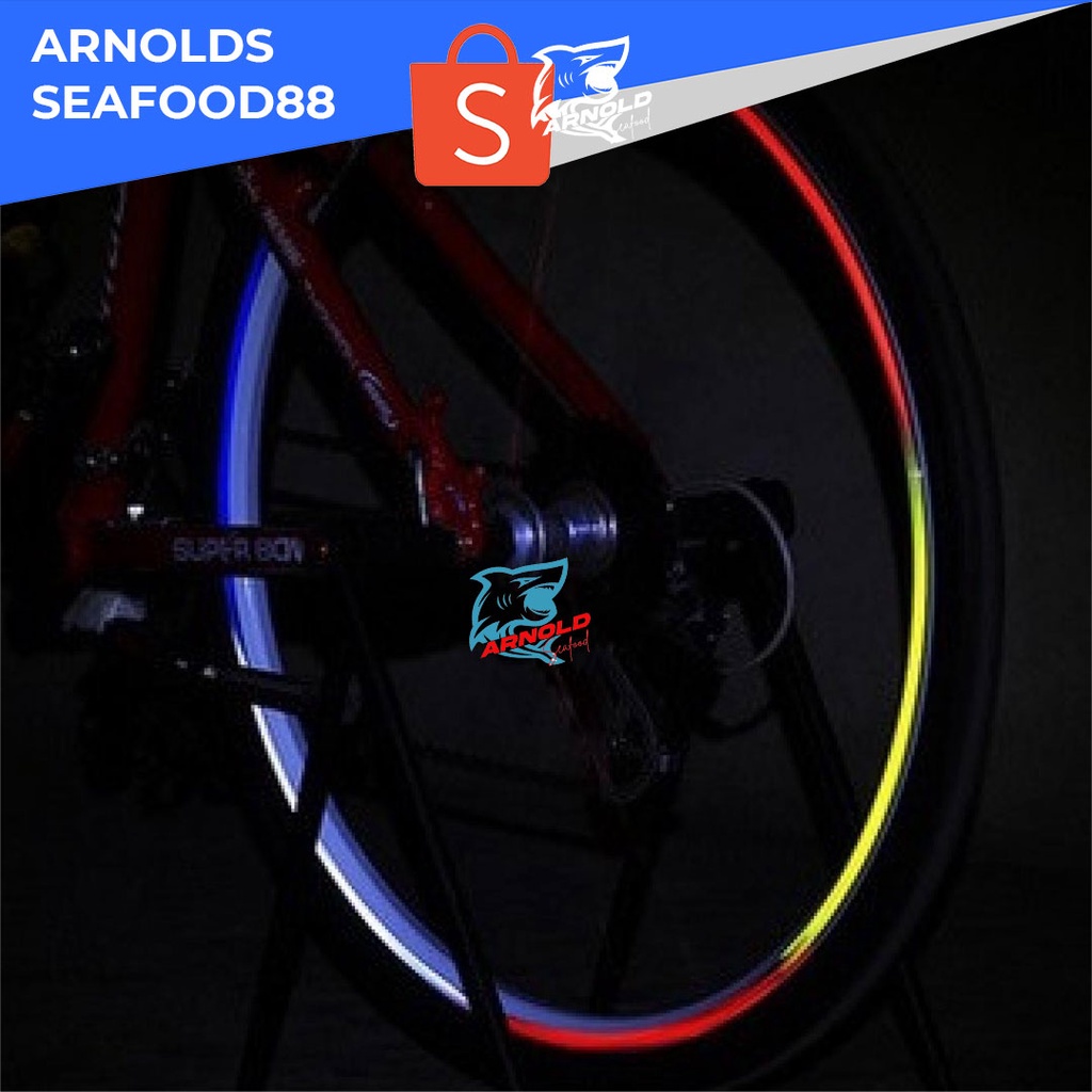 Jual Stiker Ban Bicycle Wheel Reflective Sticker/Stiker Roda Sepeda 8 ...