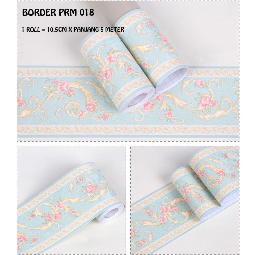 Jual BORDER PRM 018 WARNA BIRU MUDA WALLPAPER WALLSTICKER STIKER ...