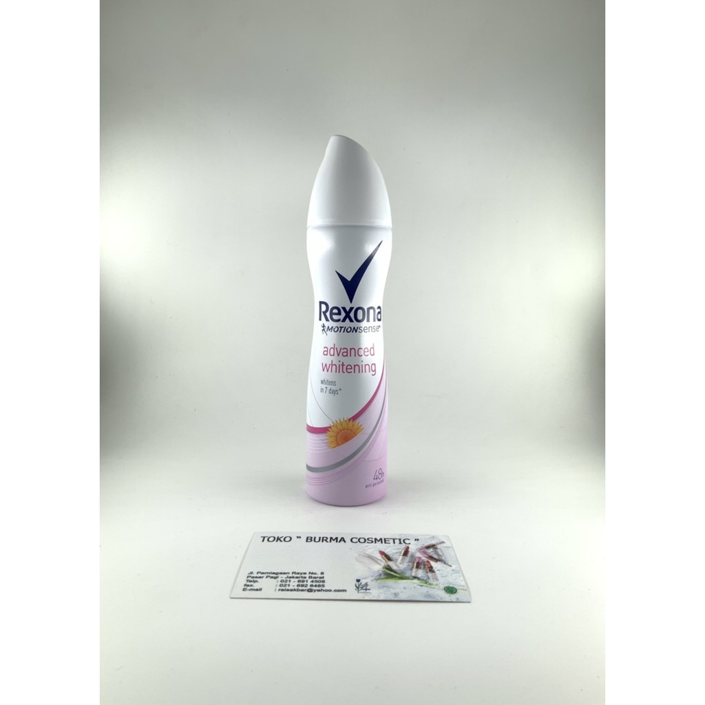 Jual REXONA WOMEN DEODORANT SPRAY ADVANCED WHITENING 150ML | Shopee Indonesia