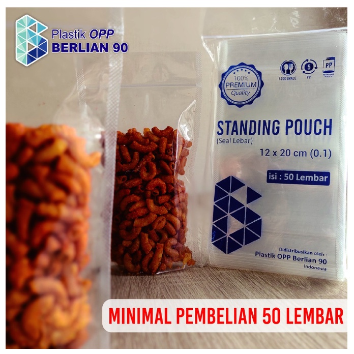 Jual Plastik Standing Pouch 12 x 20 cm / Plastik Bening Kemasan ...