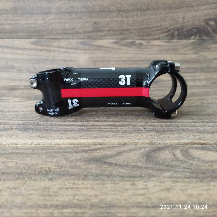 Jual Stem 3T 100 mm 6 Degrees OS 31.8mm Black Red Glossy - RB MTB | Shopee Indonesia