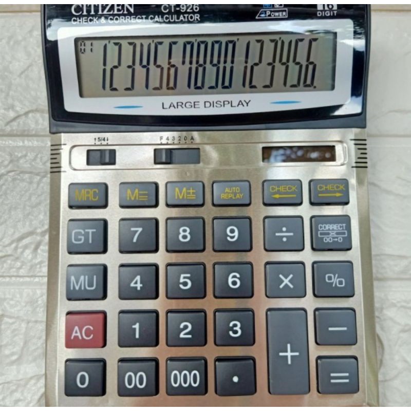 Jual Kalkulator CITIZEN CT926 16 digit calculator CT 926 kasir alat hitung menghitung | Shopee ...