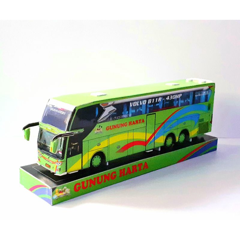 Jual Miniatur Papercraft Bus GUNUNG HARTA Tronton Voyager UHD Volvo ...