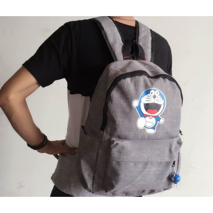 Jual TAS RANSEL KARAKTER DORAEMON - Abu-abu Muda | Shopee Indonesia