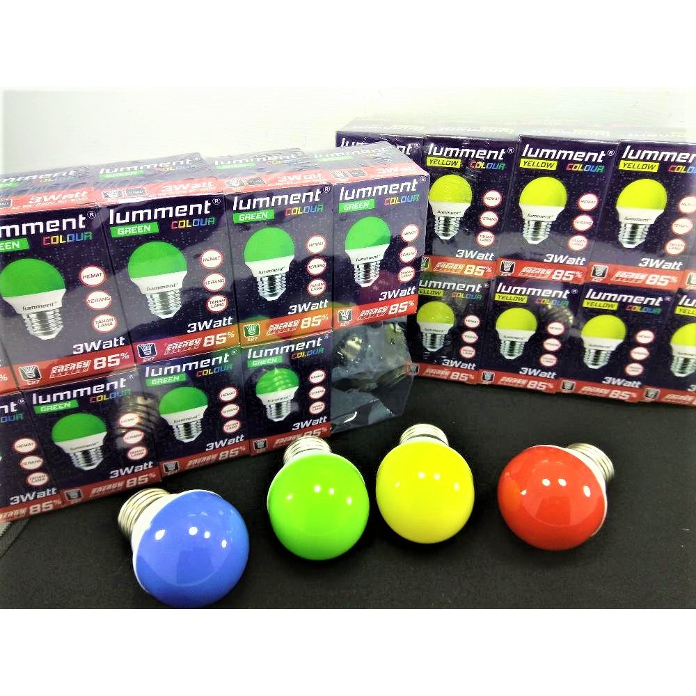 Jual Lumment Warna Lampu Led Warna 3W colour 3 Watt 3Watt merah kuning ...