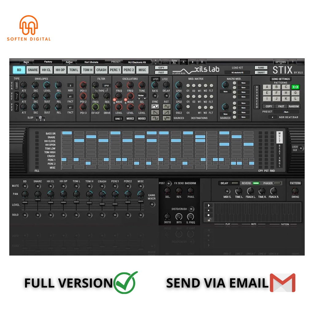 Jual XILS-lab Stix v1 VST Plugin Virtual Analog & MultiSynthesis Drum ...