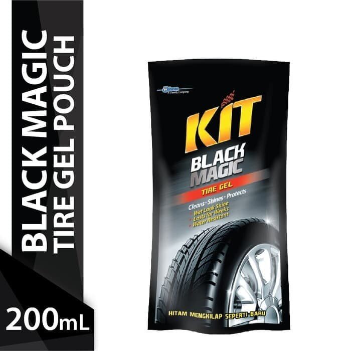 Jual Kit Black Magic Tire Gel Pouch 180 ml Pengkilap Ban Motor Mobil ...
