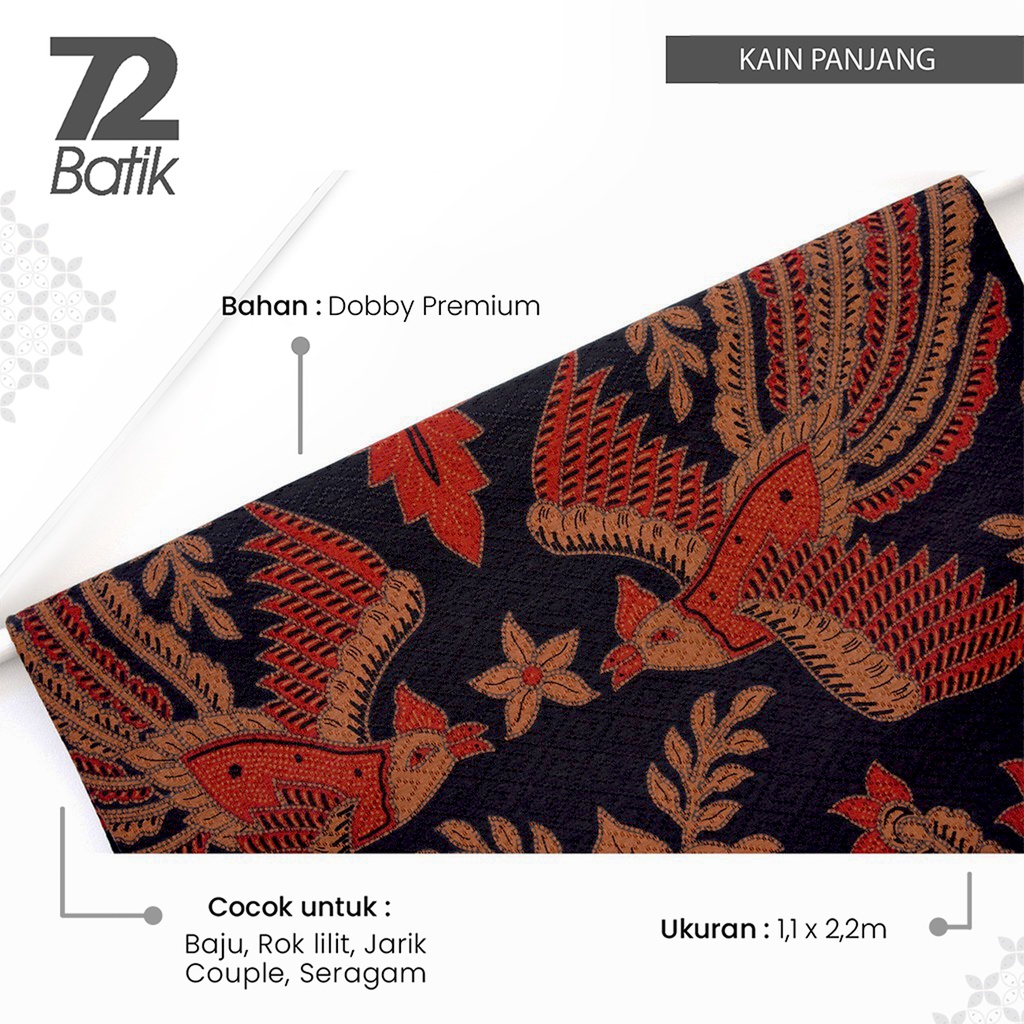 Jual BAHAN BATIK PREMIUM Dobby Dobi Dobbi Dolbi Motif Burung Warna ...