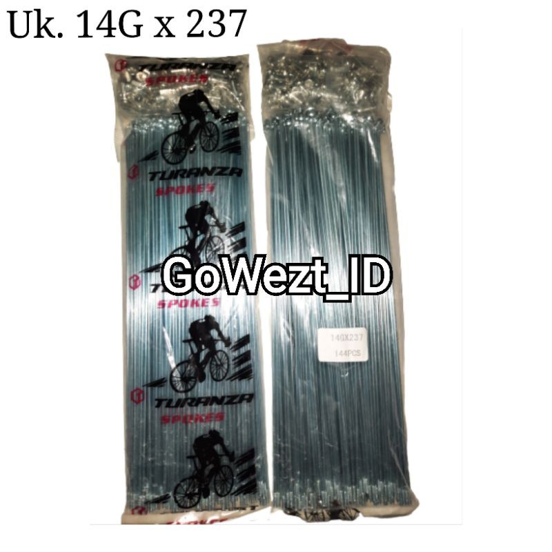 Jual Jari Jari Ruji Spokes Sepeda Ukuran 24" (14G x 237) TURANZA | High ...