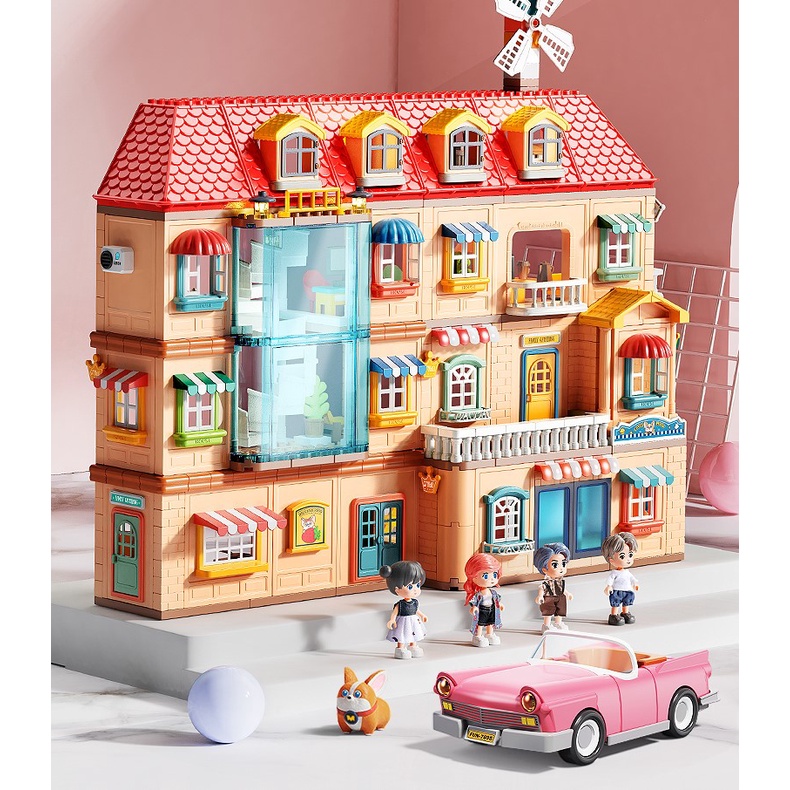 Jual Feelo 690 Pcs Villa Block Building mainan edukasi balok susun ...