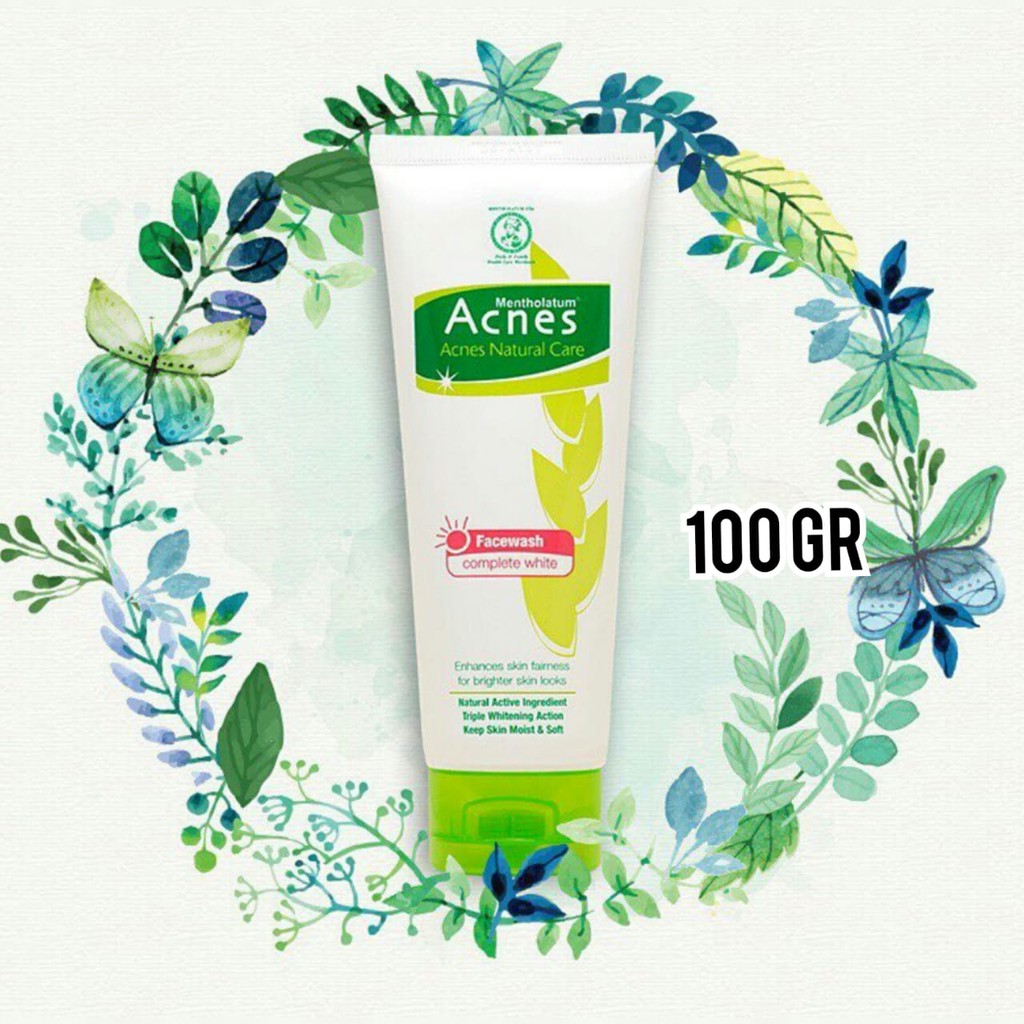 Jual ACNES Face Wash Complete White 100 gr | Shopee Indonesia
