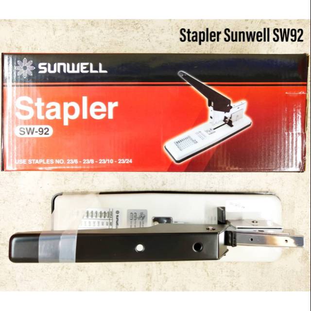 Jual STAPLER HEAVY DUTY / STAPLER JILID SUNWELL SW-92 MAX 210 LEMBAR ...
