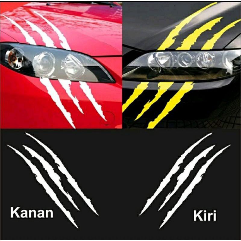 Jual Cutting sticker Kaca lampu motor dan mobil Cakar Designs-CX13 ...